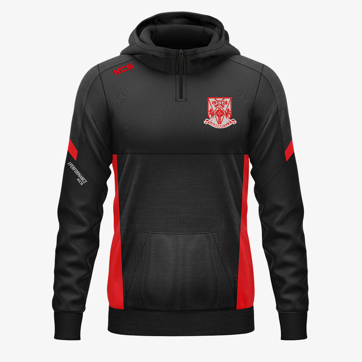 Caulry GAA KCS Helios Half Zip Hoodie Black/Red