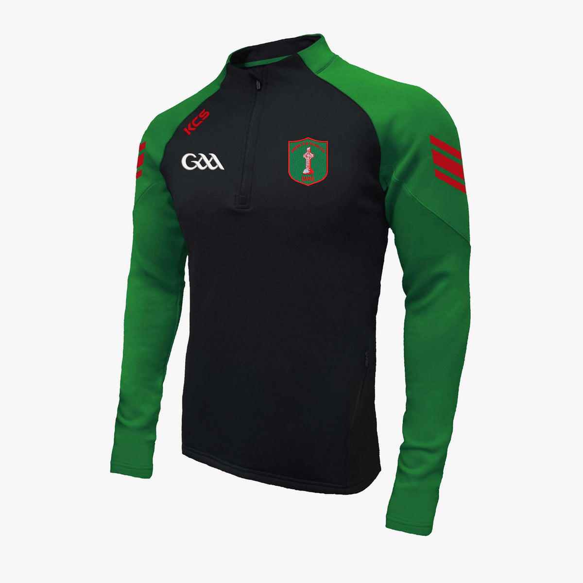 Durrow GAA KCS Soul Quarter Zip Top - Black / Green