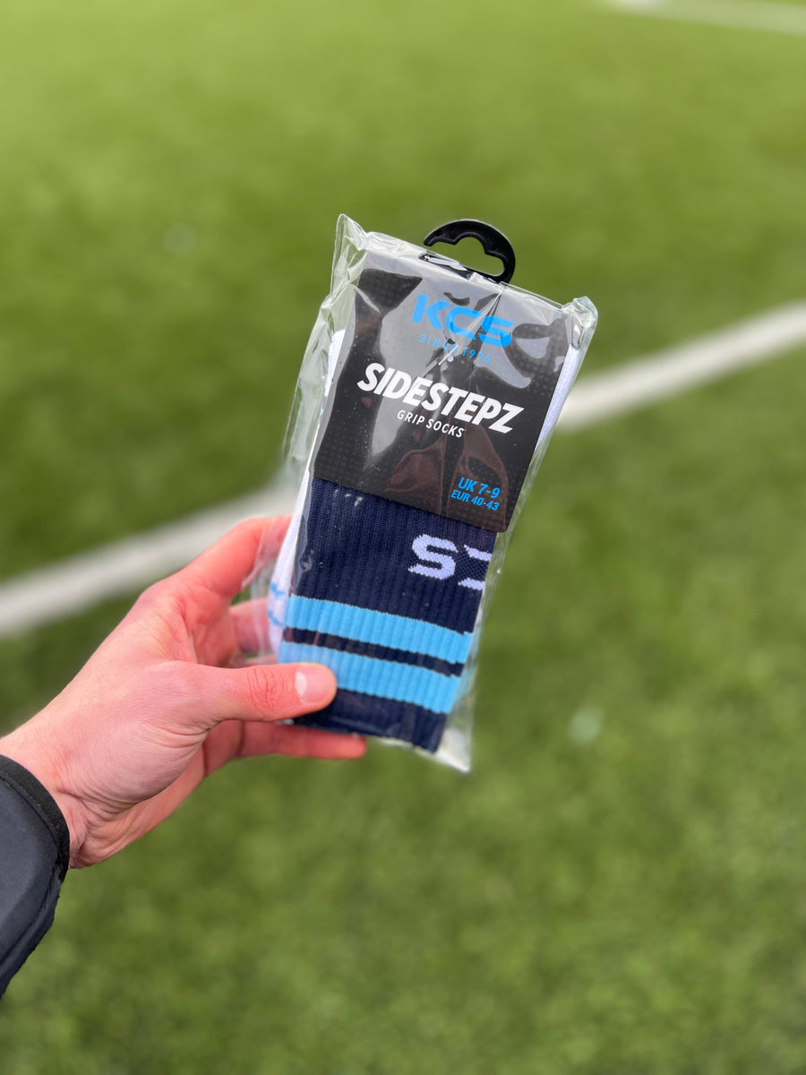 Tyrrellspass GAA KCS SideStepz Grip Socks New 3 PACK (WHITE/NAVY/SKY B ...