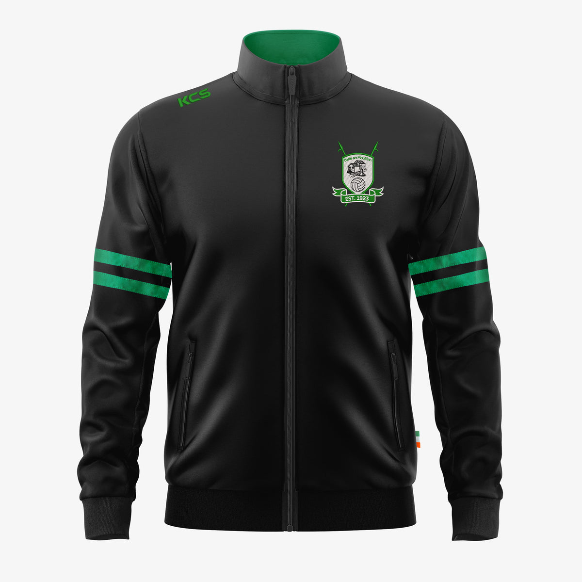 Milltown GAA KCS Madrid Jacket - Black / Green