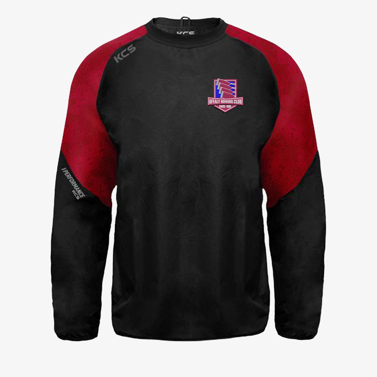Offaly Rowing Club KCS Focus Windcheater Black/Red