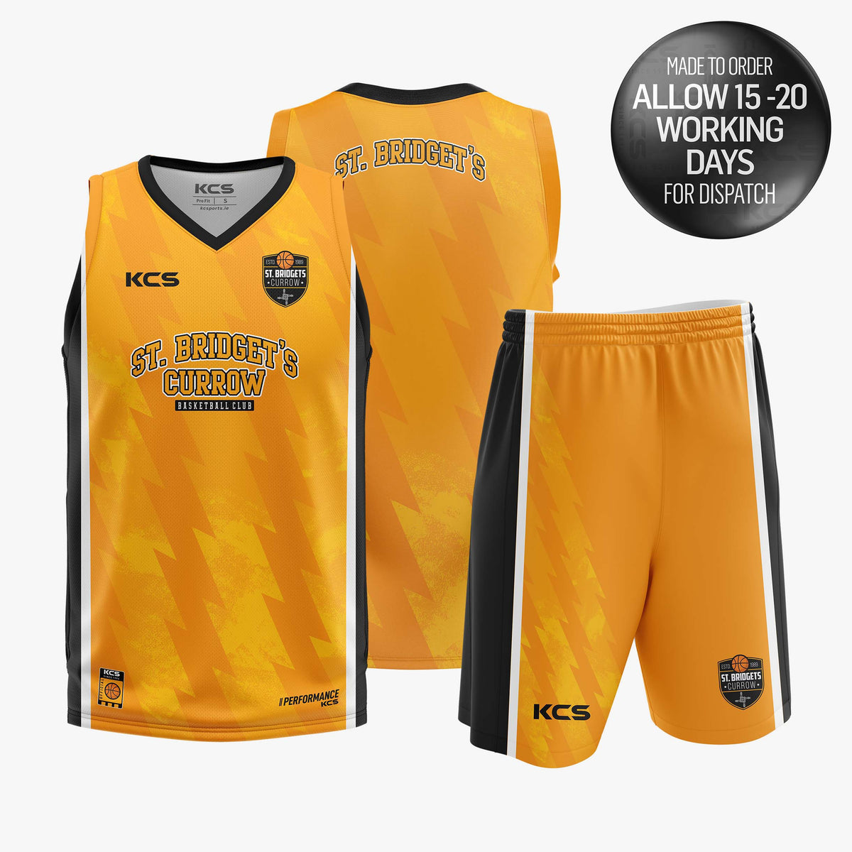 St. Bridget's Currow Basketball Club Away Basketball Kit – KCS