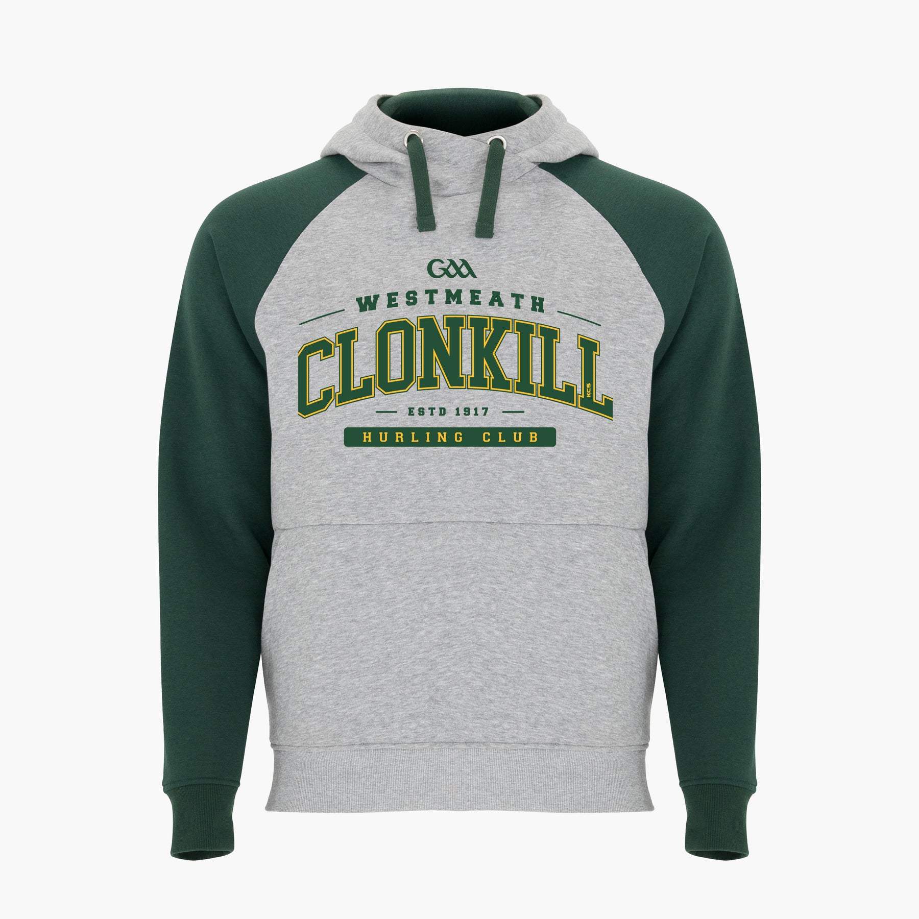 Clonkill GAA Detroit Hoodie - Grey / Green – KCS