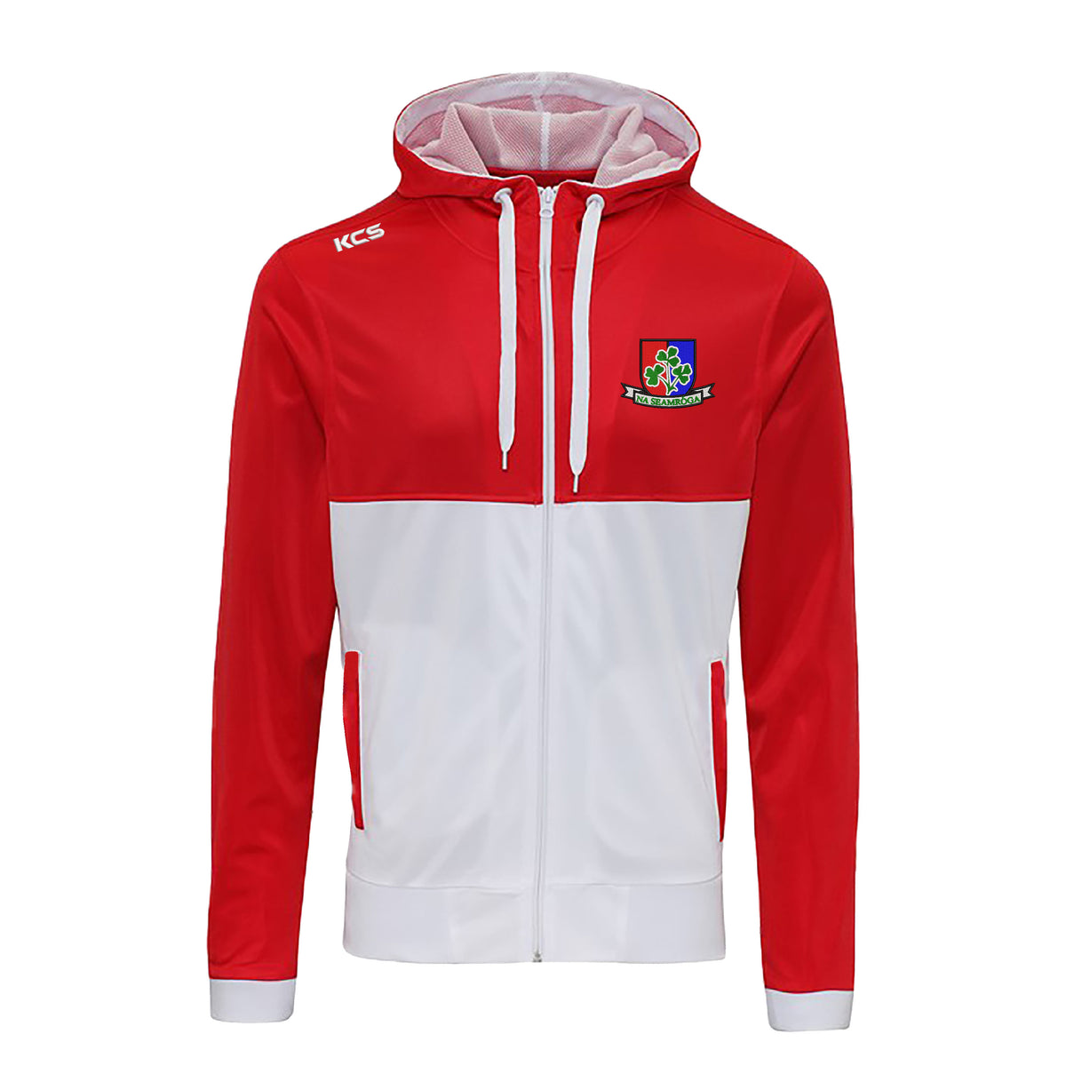 Shamrocks GAA Offaly KCS Retro Track Hoody - Arctic White & Red