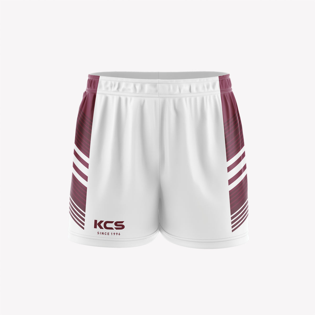 KCS GAA Shorts Design 92 - White & Maroon